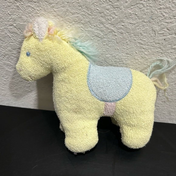 Eden | Toys | Eden Pastel Yellow Terrycloth Horse Plush Toy Vintage Htf ...